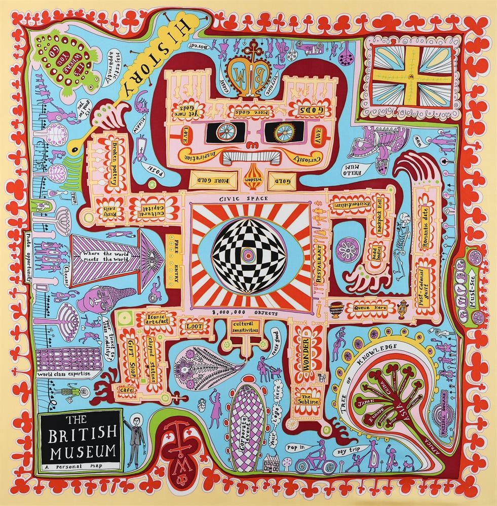 Grayson Perry | GRAYSON PERRY (BRITISH B.1960) SILK SCARF 'THE BRITISH ...
