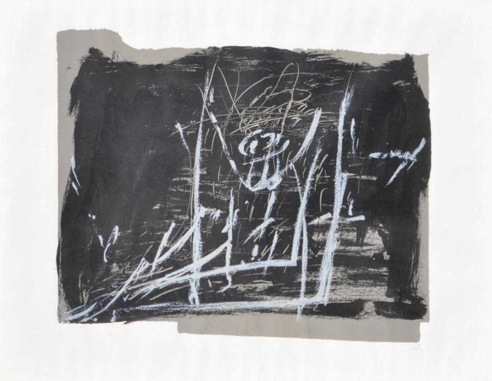 Antoni Tàpies | Bouche et Croix (Mouth and Cross) (1984) | MutualArt
