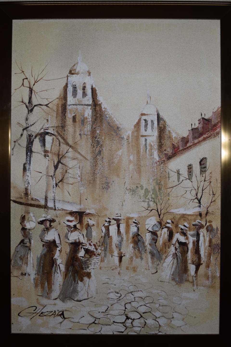 Boris Chezar | BORIS CHEZAR OIL & SAND CANVAS PARISIAN PAINTING | MutualArt