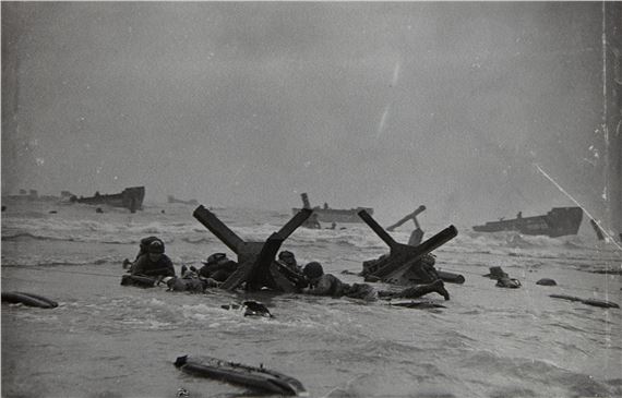 Robert Capa | D-Day Landing, Omaha Beach, Normandy (1944) | MutualArt