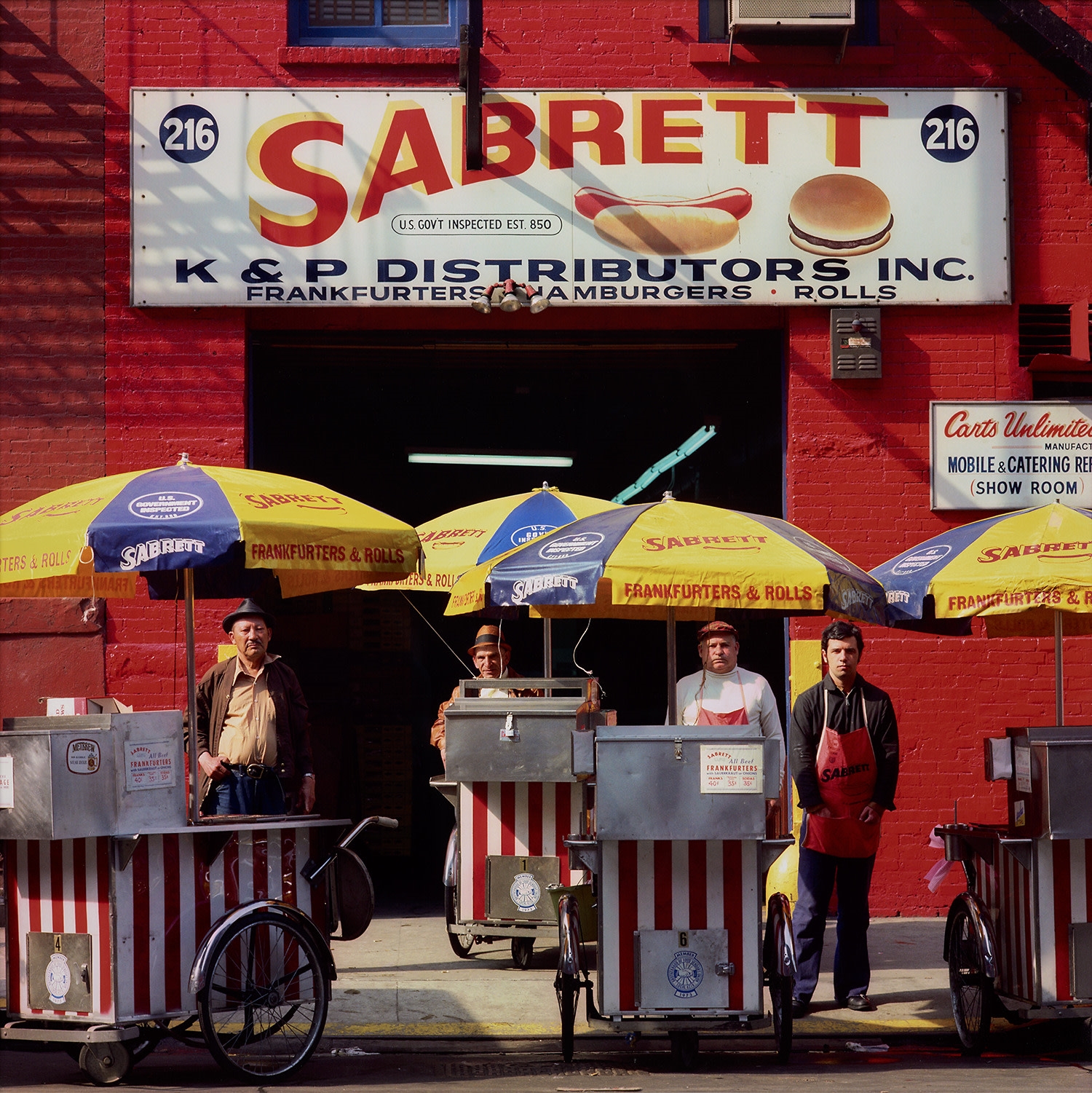 Neal Slavin | Sabrett Hot Dog Vendors, New York City (1974) | MutualArt