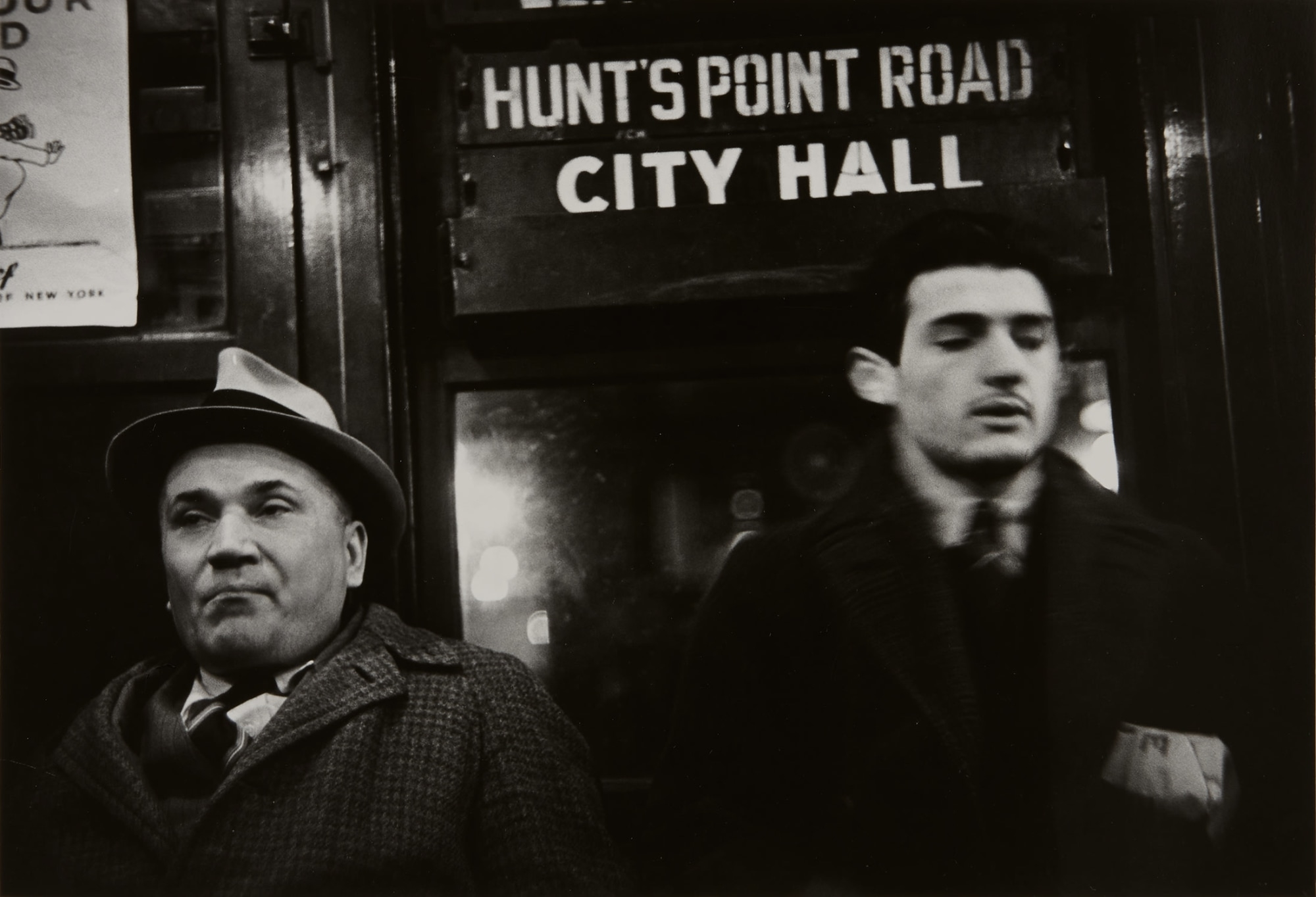 Walker Evans | Subway Portrait (two men, Hunt's Point Road, City Hall ...
