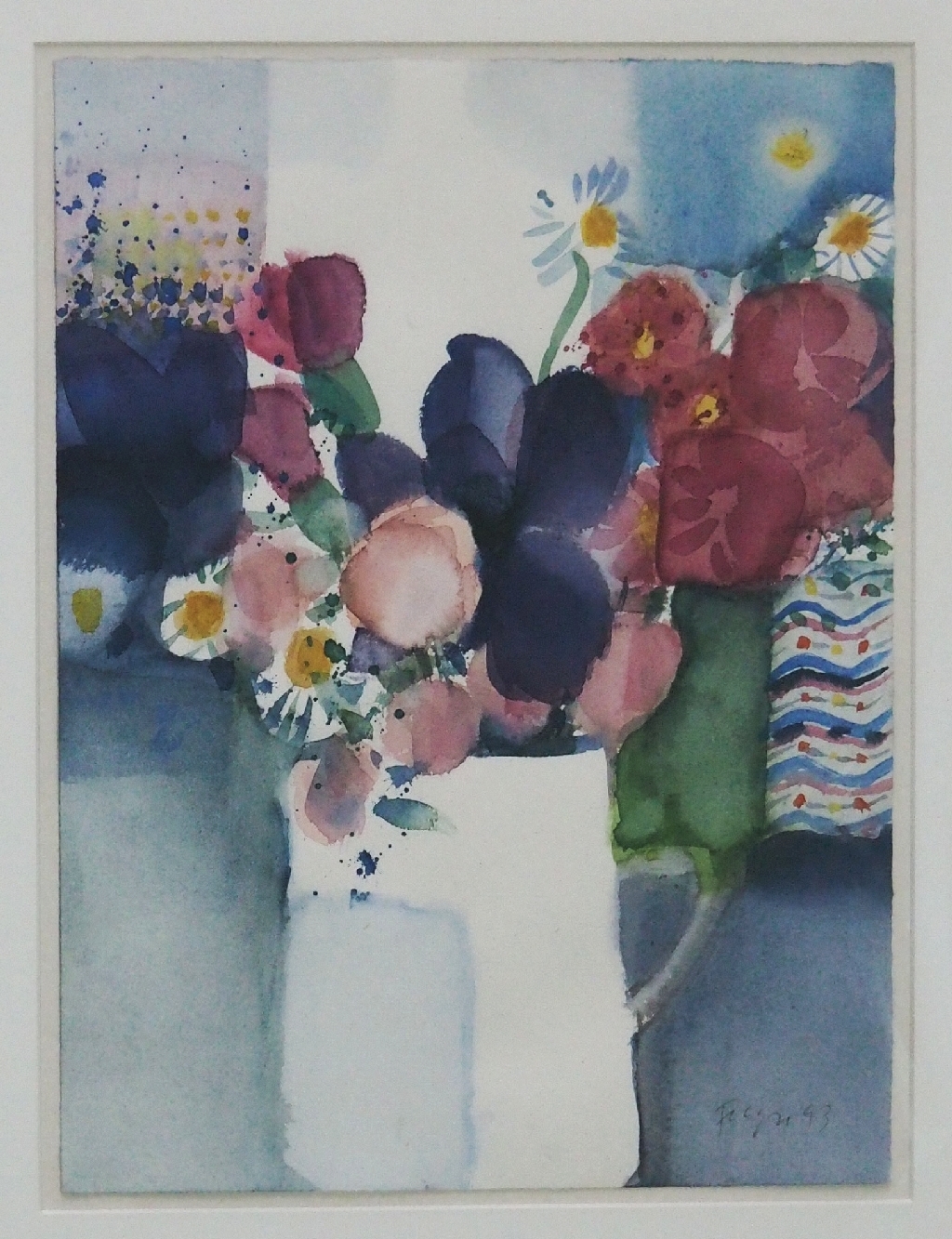 Andreas Felger | Blumenstilleben. Blumenstrauß in einer Vase vor einem ...