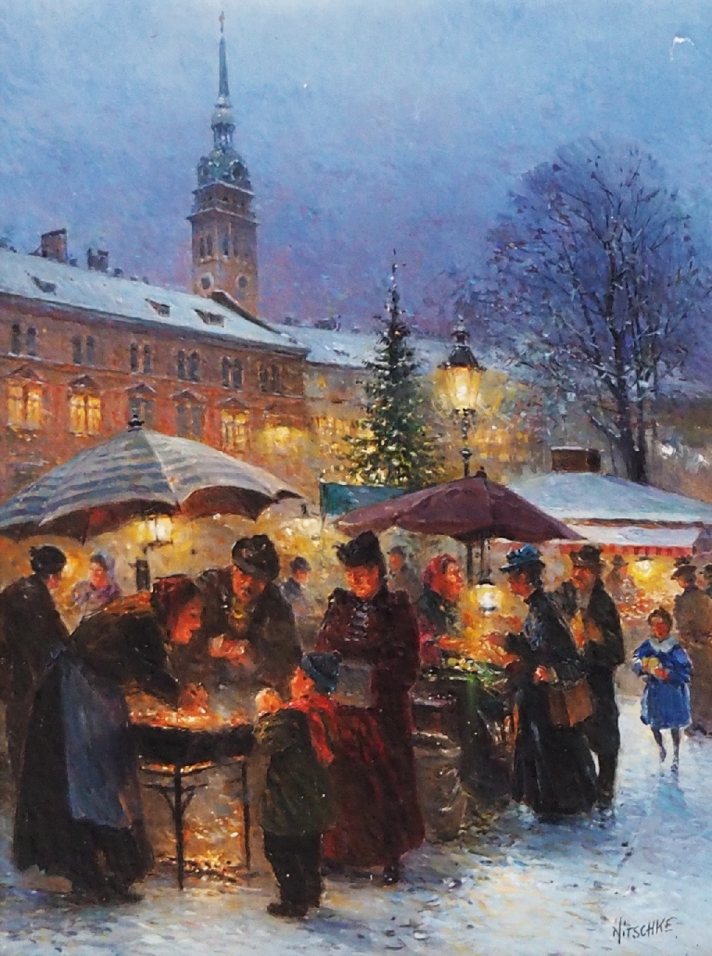 Detlev Nitschke | Vorweihnachtliche Szene am Viktualienmark in München ...