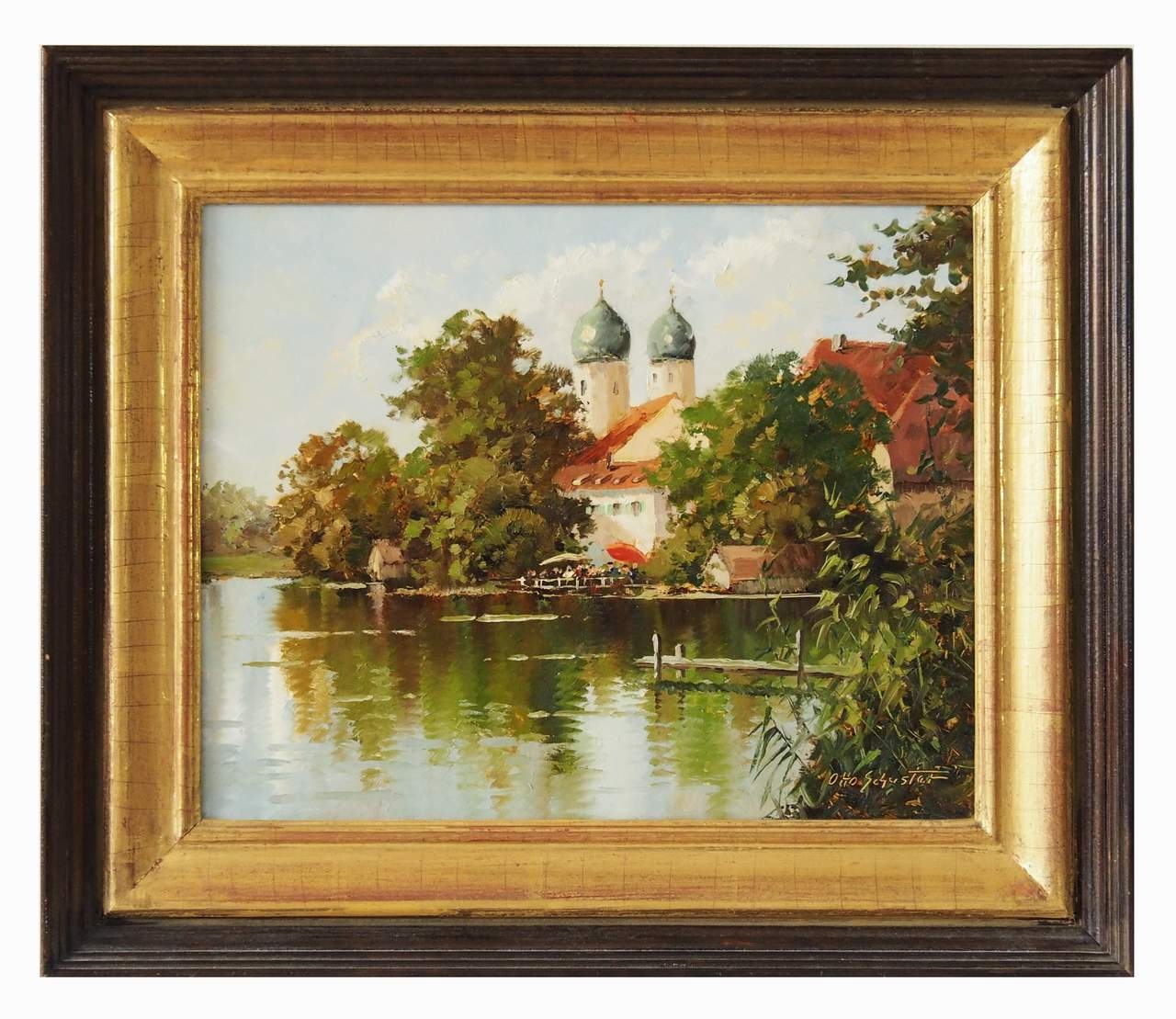 Otto Carl Schuster | 1924. Leoni' am Starnberger See. Öl auf Holz (1995 ...