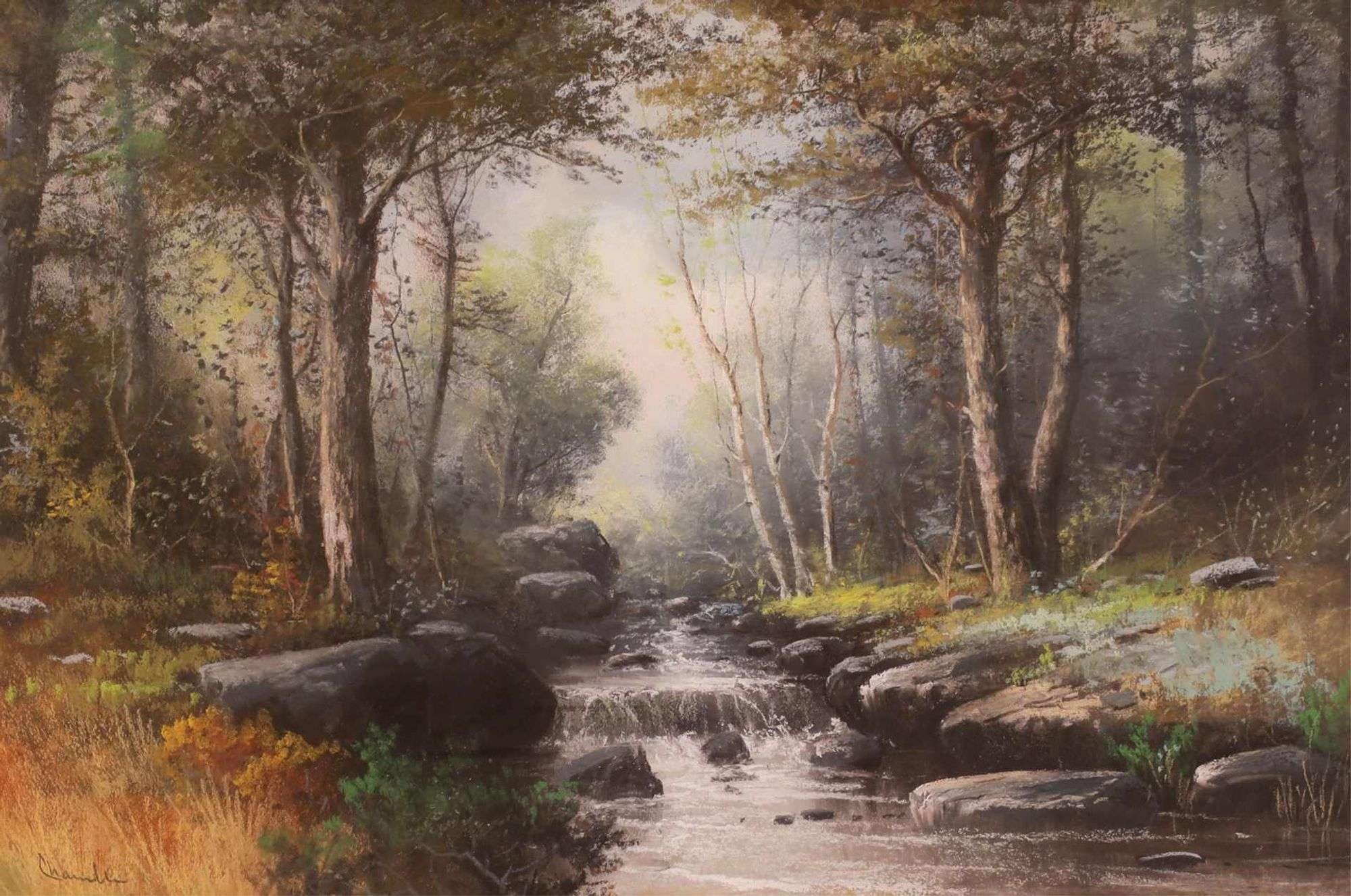 William Henry Chandler | Untitled, Stream in the Forest | MutualArt