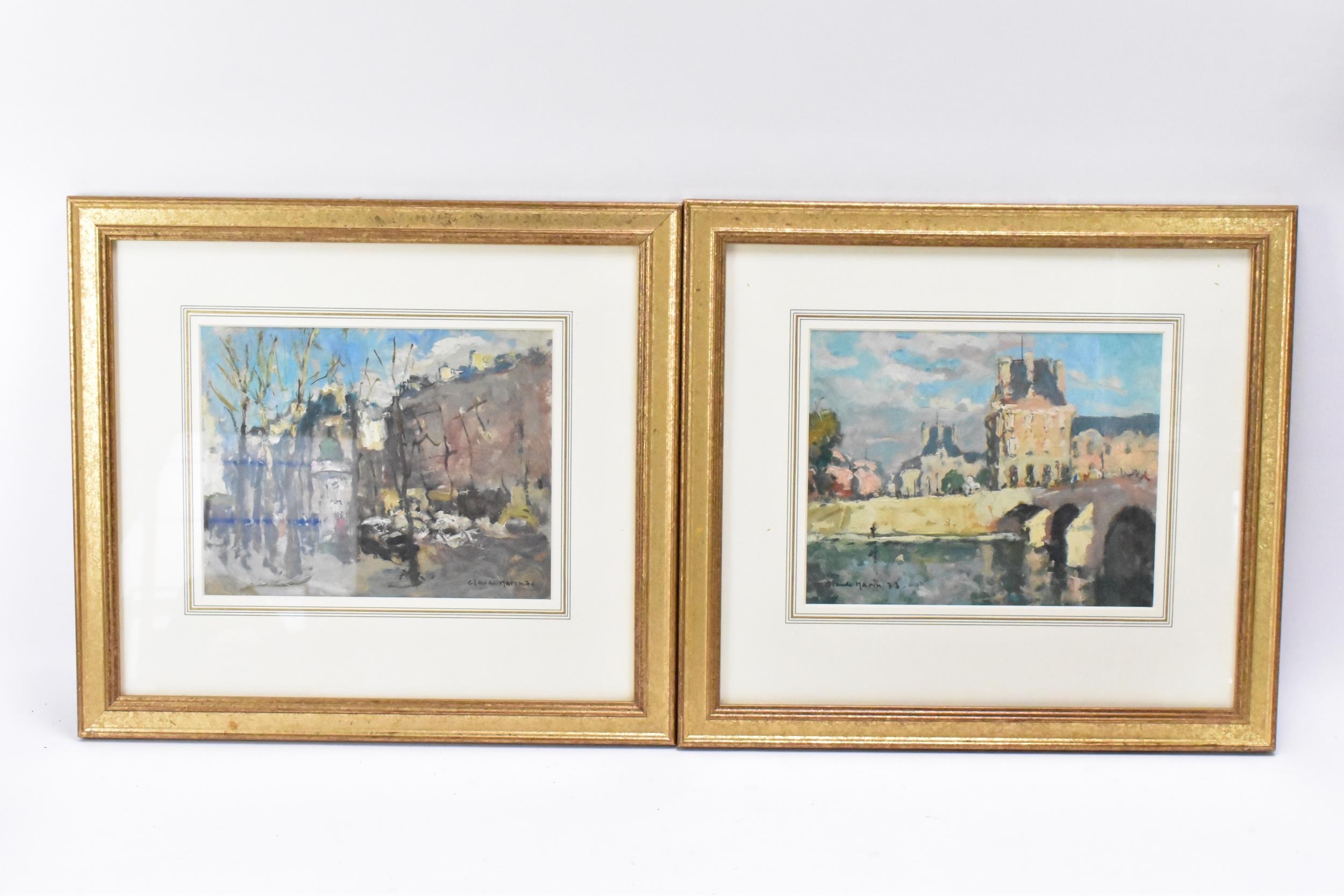 Claude Marin | Claude Marin (1914-2001) - Louvre Palace with Pont Royal ...