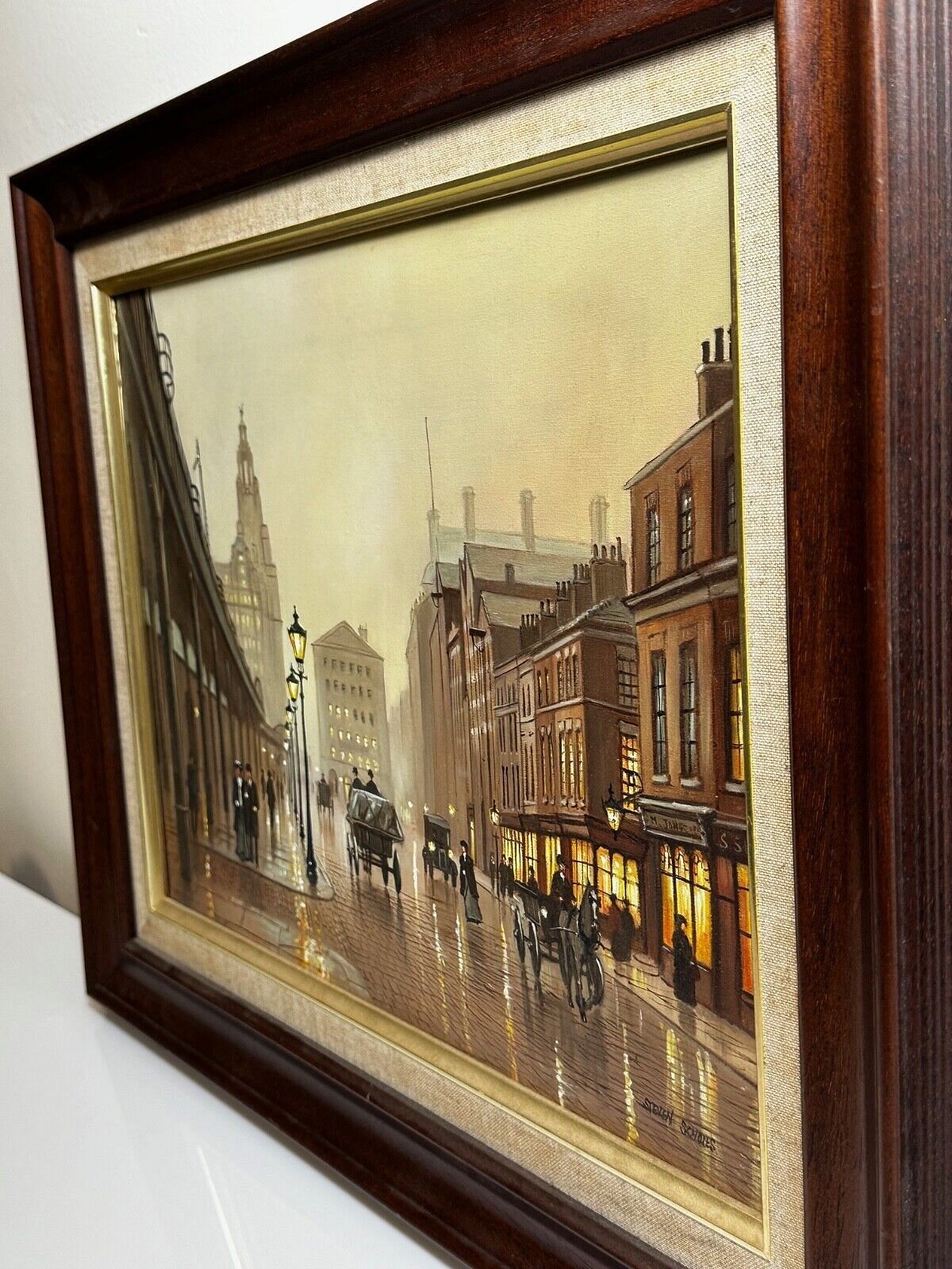 Steven Scholes | STRAND STREET DOCK ROAD 1911 OIL PAINTING (Late 20th ...