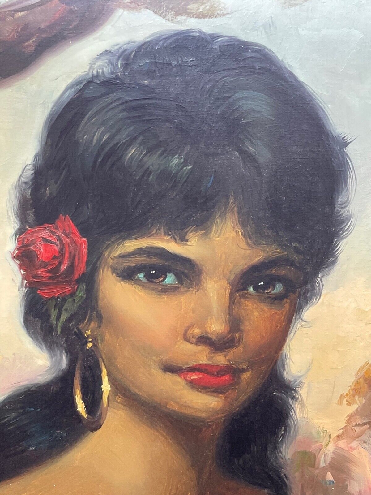 Willy De Pré | GYPSY GIRL GOLD EARRING OIL PAINTING (1922) | MutualArt