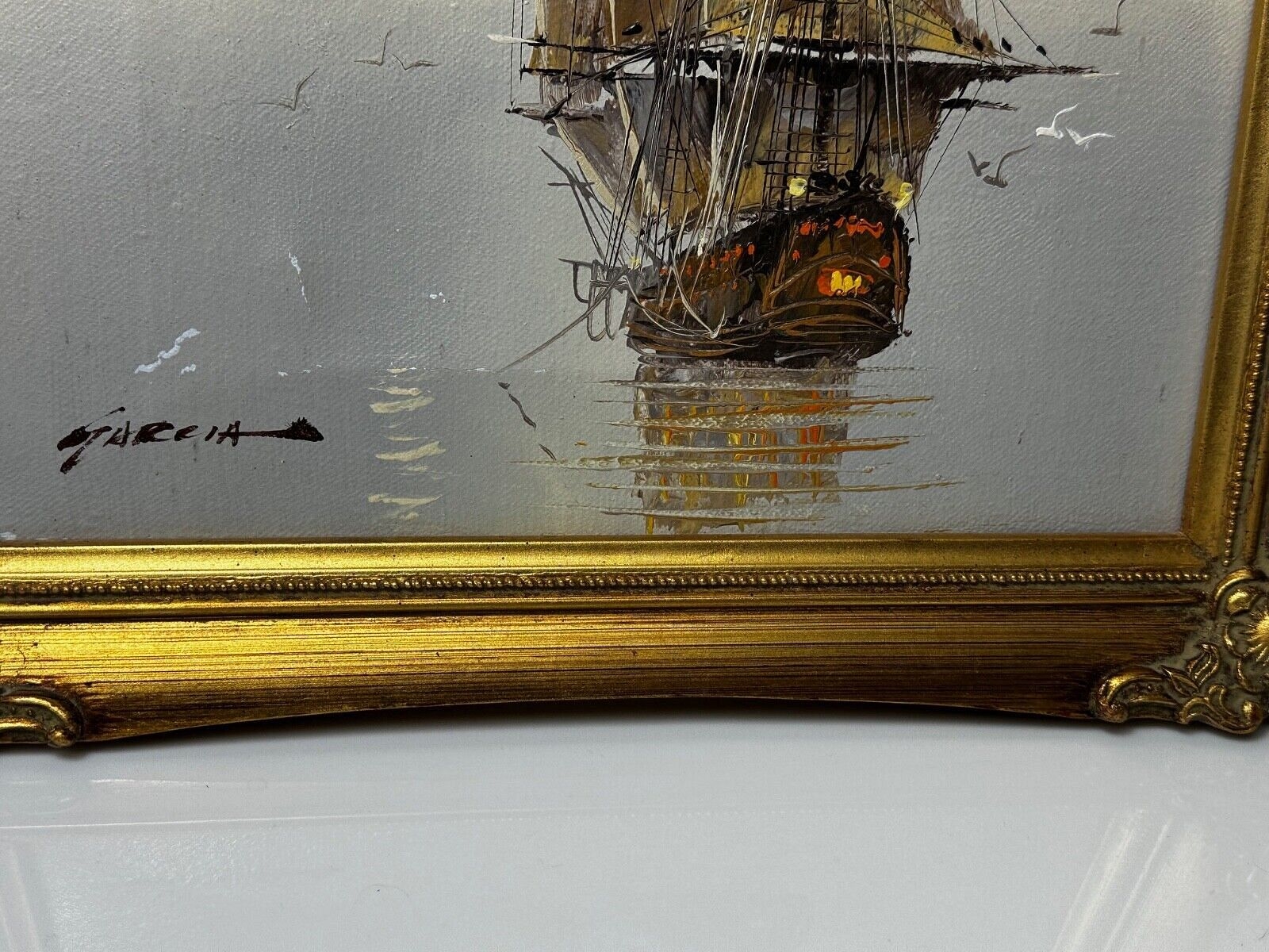 Danny Garcia | PAIR OF MARINE GALLEON SHIPS PAINTING | MutualArt