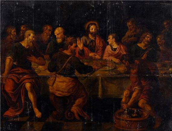 Flemish School | FLEMISH SCHOOL First Third of the 17th century The Last Supper or Christ's last ...