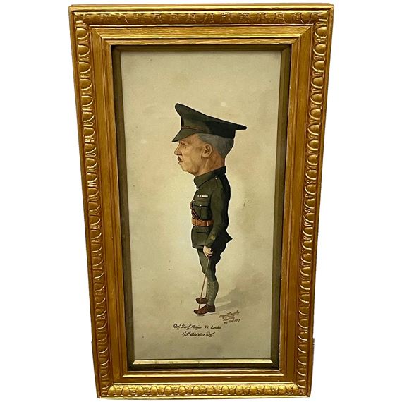 Alfred Bugby | WW1 MILITARY SERGEANT MAJOR WATERCOLOUR PAINTING (Early ...