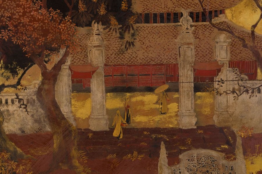 Pham Duc Cuong | Landscape at the Chua Thay pagoda | MutualArt