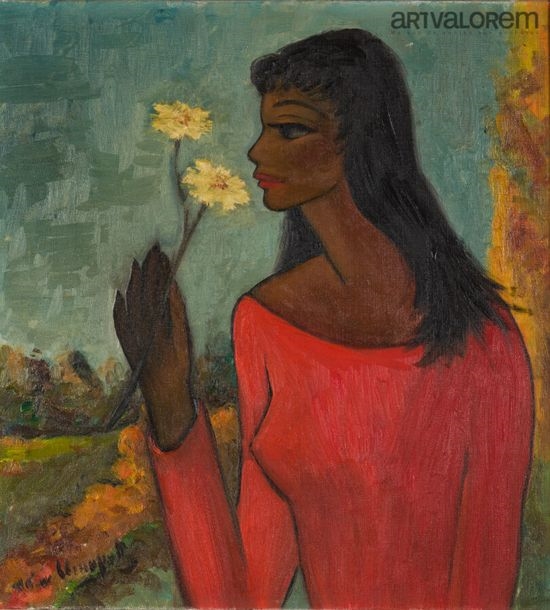Jean van Cleemput | Young Girl with Daisy | MutualArt