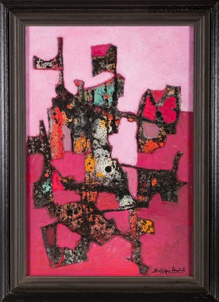 Dominique André | Parade Oil on panel (1988) | MutualArt