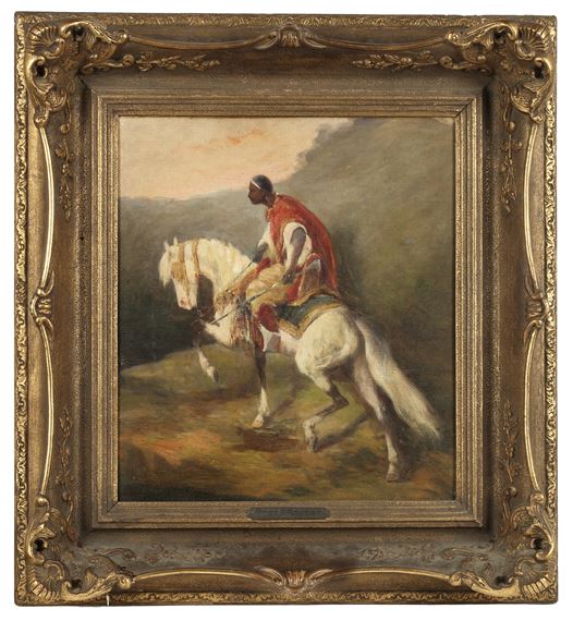 Ferdinand Roybet | A PAINTING DEPICTING A MAMLUK RIDING A WHITE ARABIAN HORSE, FRANCE, 19TH-20TH ...