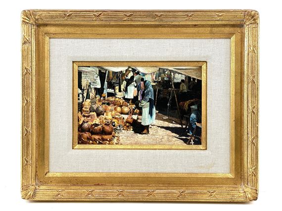 Alan Wylie | Alan Wylie (Born 1938) Monday Morning Market Oil on Board ...