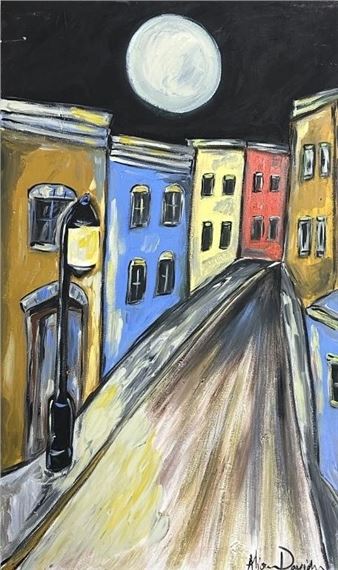 Alison Davidson | CITYSCAPE AT NIGHT | MutualArt