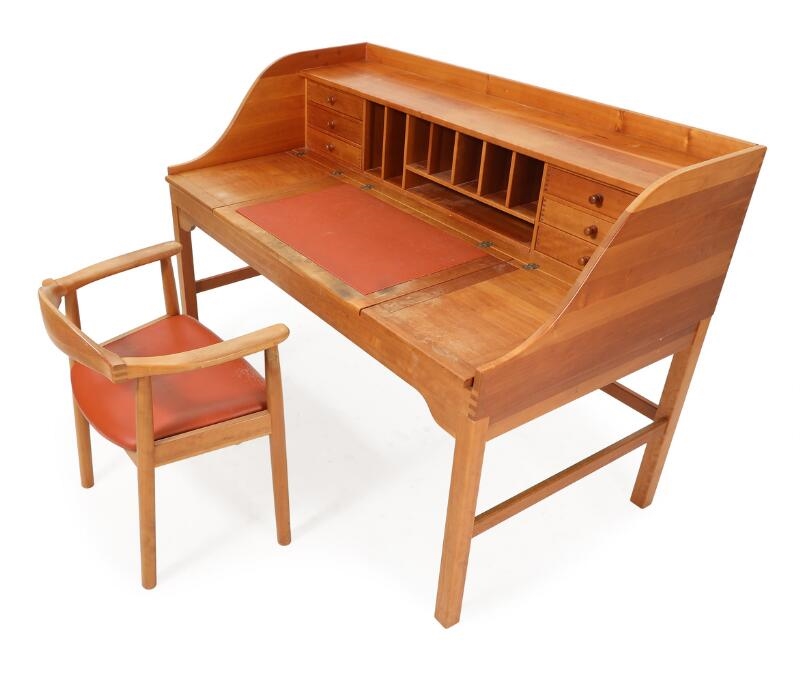 Andreas Hansen | A freestanding solid cherry wood writing desk, front ...