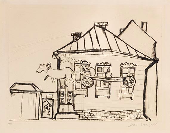 Marc Chagall | Haus in Witebsk (1922) | MutualArt