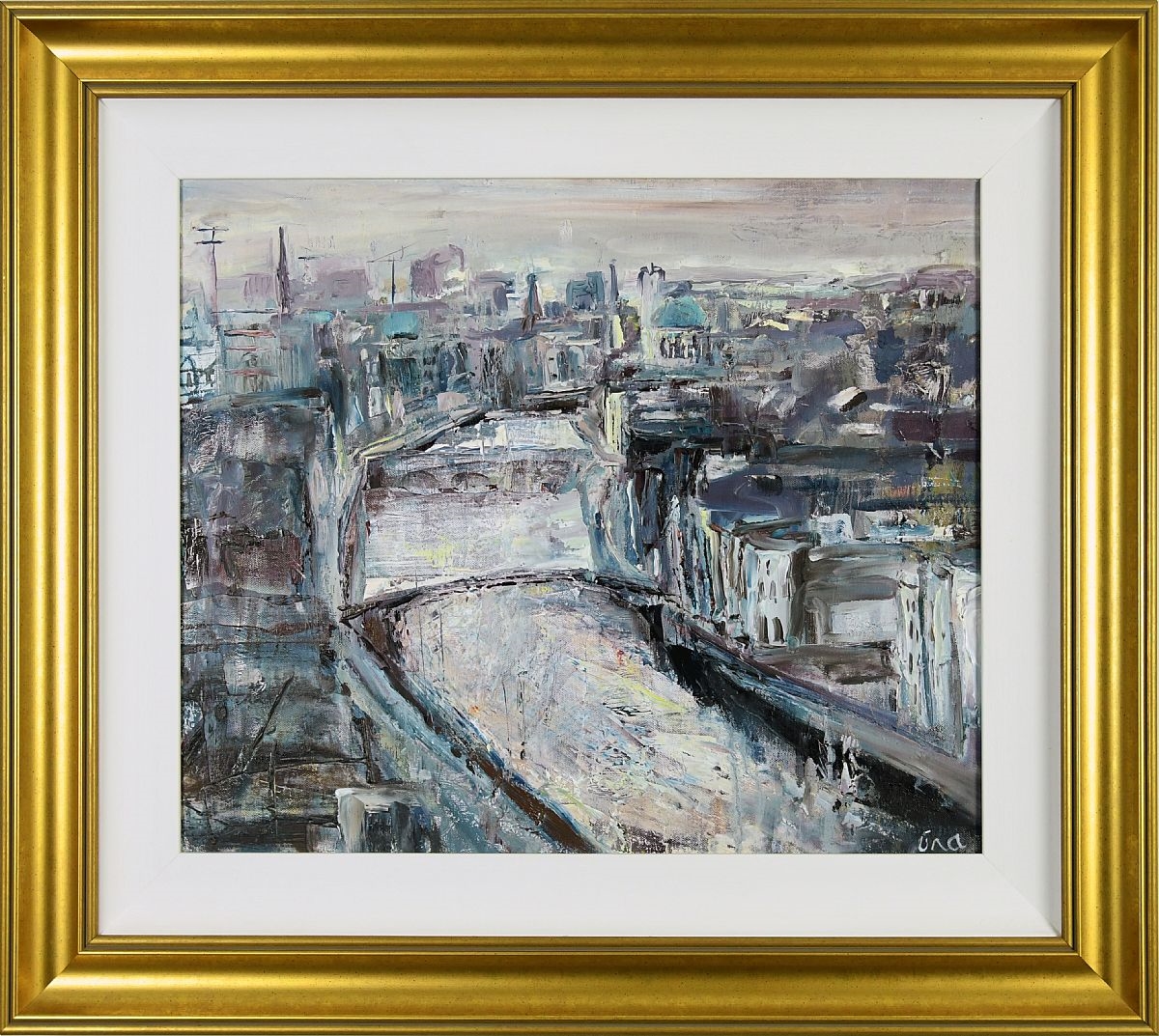 Una O'grady | Aerial View of The Liffey, Dublin | MutualArt