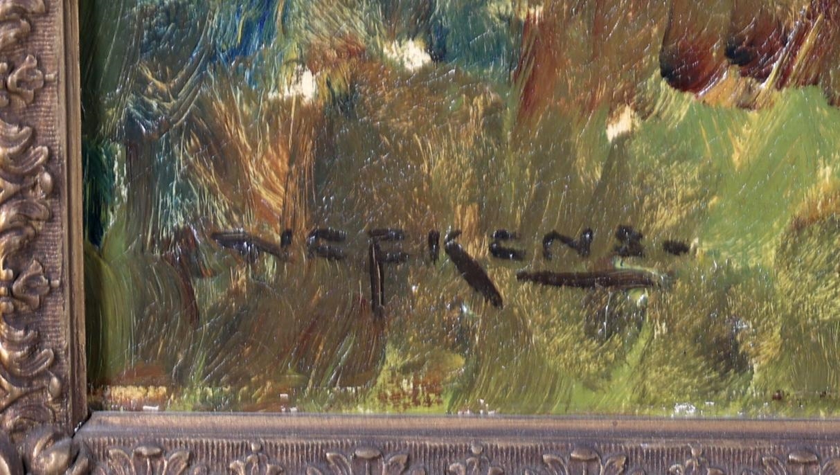 Martinus Jacobus Nefkens | Moeder en kind met geit in de tuin voor ...