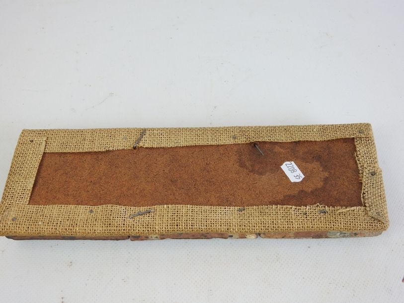 Pierre Digan | Three tiles in convex and concave pyrite glazed ...