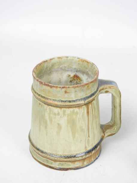 Alexandre Bigot | Green stoneware beer mug | MutualArt