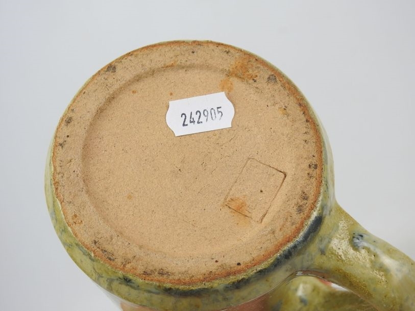 Alexandre Bigot | Green stoneware beer mug | MutualArt