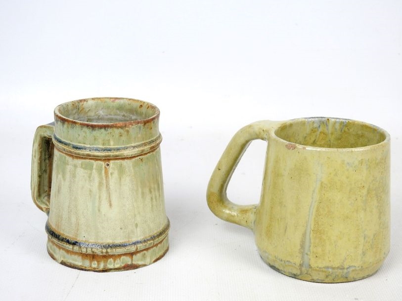 Alexandre Bigot | Green stoneware beer mug | MutualArt