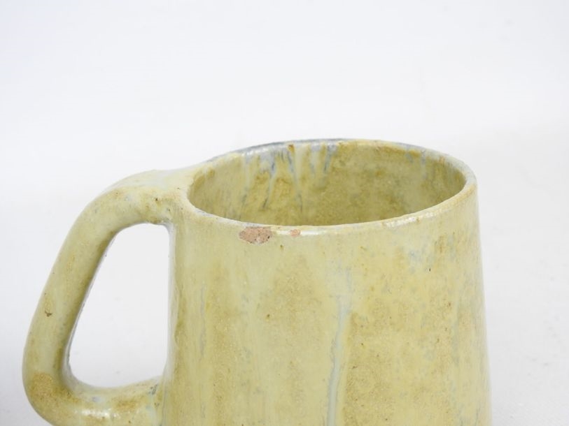 Alexandre Bigot | Green stoneware beer mug | MutualArt