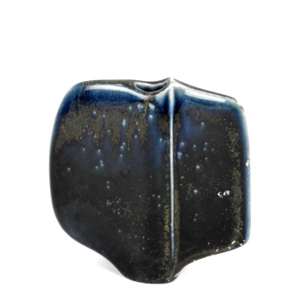 Garotte Solange | Blue glazed stoneware lentil vase | MutualArt