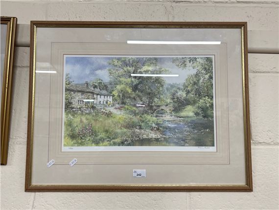 Nancy Dyson | coloured print of a riverside scene | MutualArt