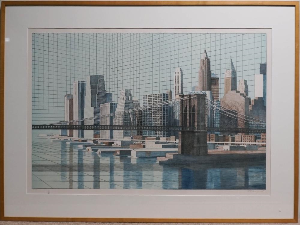 James Sundquist | New York City Skyline and Brooklyn Bridge | MutualArt