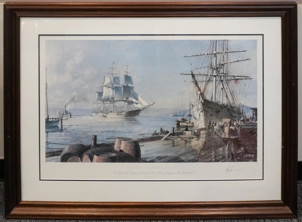 John Stobart | San Francisco Flying Cloud Arriving in Port | MutualArt