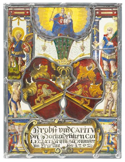 Swiss School, 18th Century | ARMORIAL PANEL BEROMÜNSTER ABBEY | MutualArt
