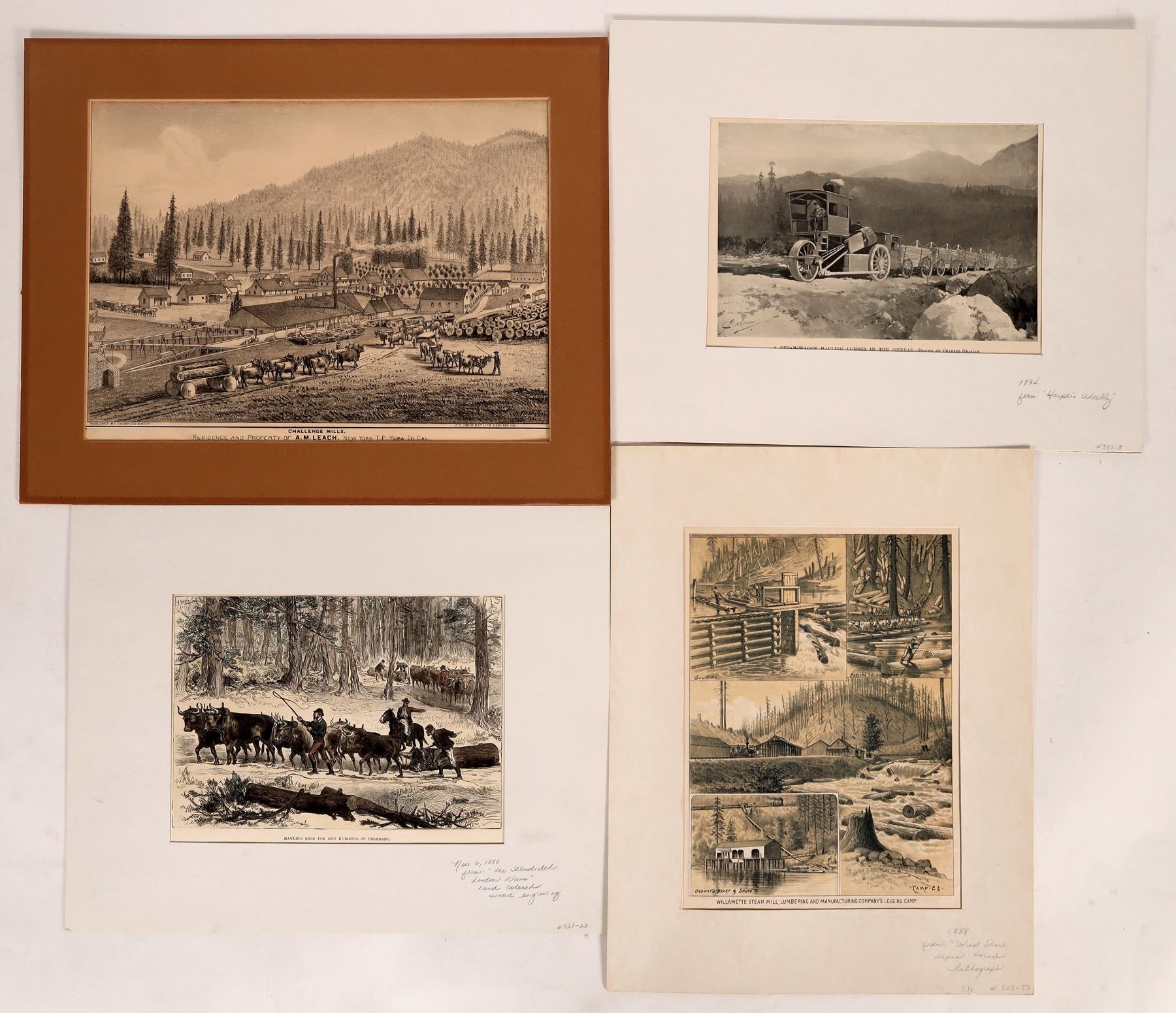 Harper's Weekly | Early Logging Woodcut Engravings (5 (1894) | MutualArt