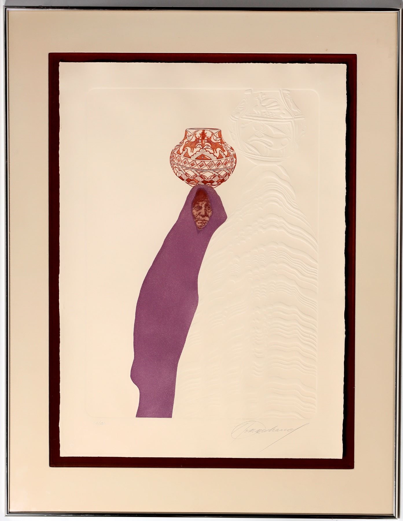 Norma Andraud | Norma Andraud Pencil Signed Painting Double Matted ...