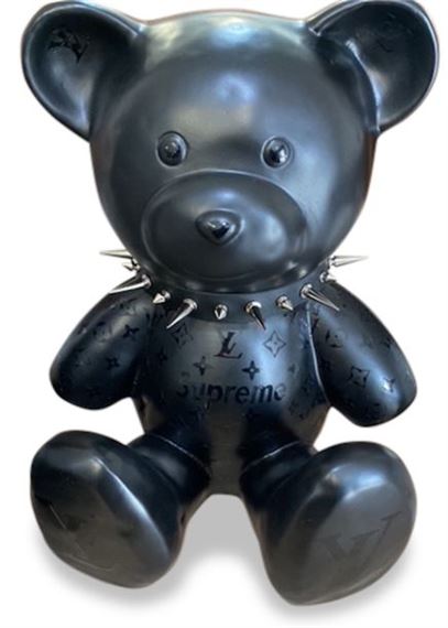 John Reid | Louis Vuitton Supreme Teddy Bear Sculpture (2022) | MutualArt