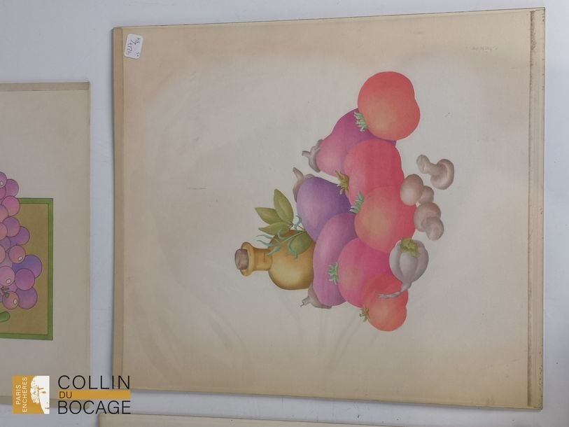 Hélène Brochet | The bunch of grapes Ink and watercolor on paper signed ...