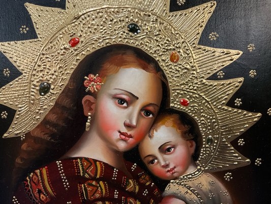 Teofilo Espirilla | Madonna and Child Icon Painting (2024) | MutualArt