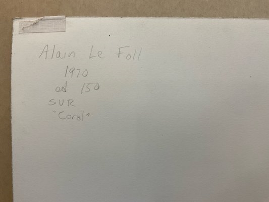 Alain Le Foll | Alain Le Foll Blue Abstract Lithograph (1970) | MutualArt