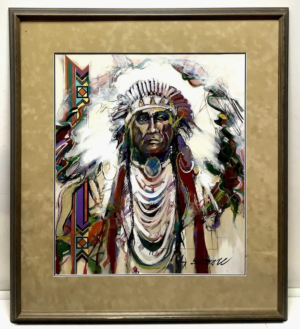 Amy Burnett | Amy Burnett Mixed Media, Chief Portrait | MutualArt