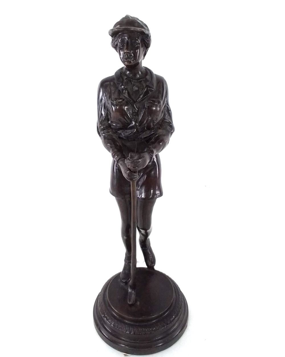 Maitland-Smith | Maitland Smith Bronze Woman Golfer Statue | MutualArt