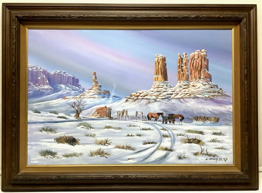 Johnny Yazzie | Johnny Yazzie Oil On Canvas | MutualArt