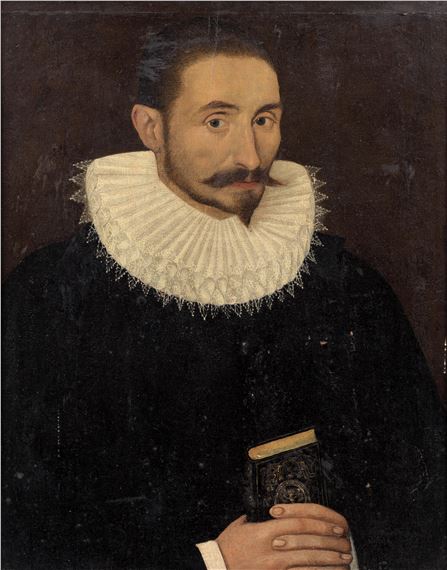 Lorenz Strauch | Portrait of a young man aged 19 (1583) | MutualArt