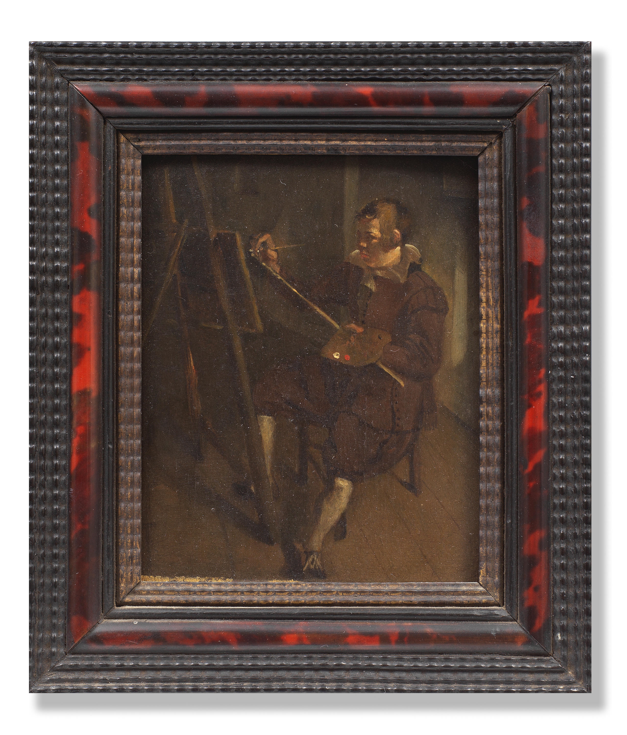 Pieter van Laër | Portrait of an artist at his easel | MutualArt