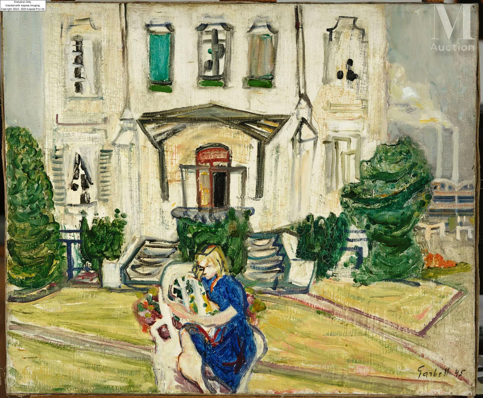 Alexandre Garbell | Jeune fille dans le jardin de la propriété (1903 ...