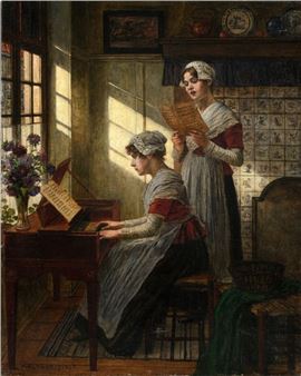 Walter Firle | Music lesson | MutualArt
