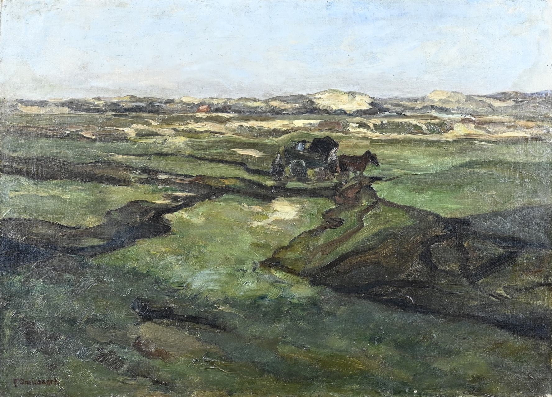 Frans Smissaert | Duinlandschap met paardenkar | MutualArt
